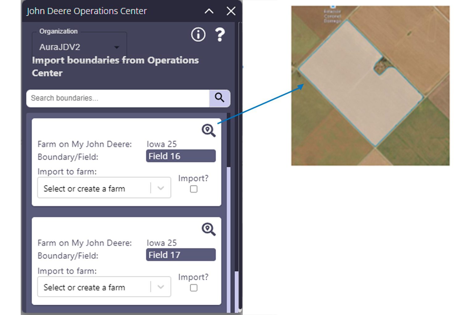 John Deere Operations Center + Auravant - Auravant